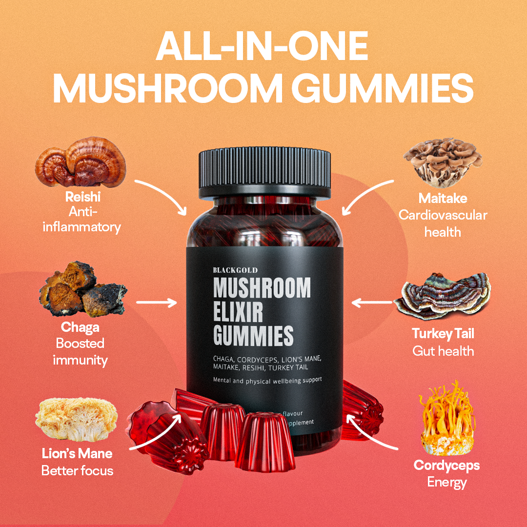 Mushroom Elixir Gummies – Black Gold Elixir